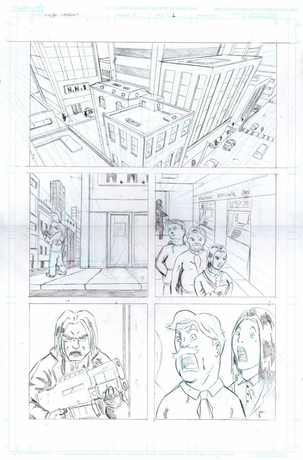 Scott Davies Artworks: first page pencils