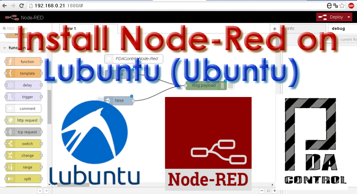 Installation Node red Platform – PDAControl