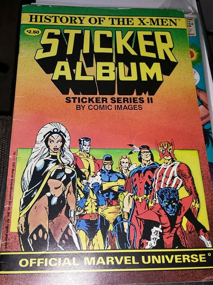 Marvel Comics of the 1980s: 1987 - X-Men History Sticker Album
