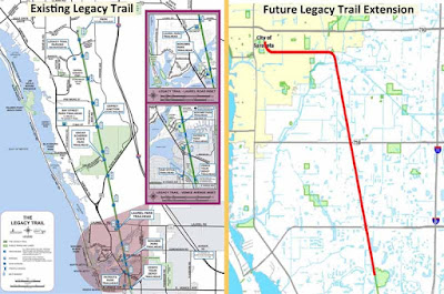 Map of the Legacy Trail and it's Proposed Extension