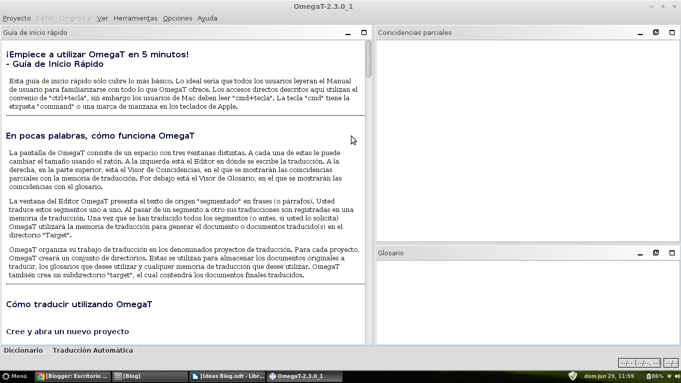 You are what you translate: Translation memories: OmegaT