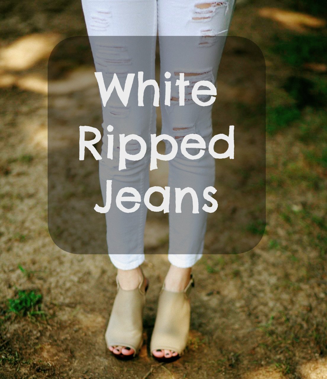 White Ripped Jeans & Crop Top | The Pretty Blossoms