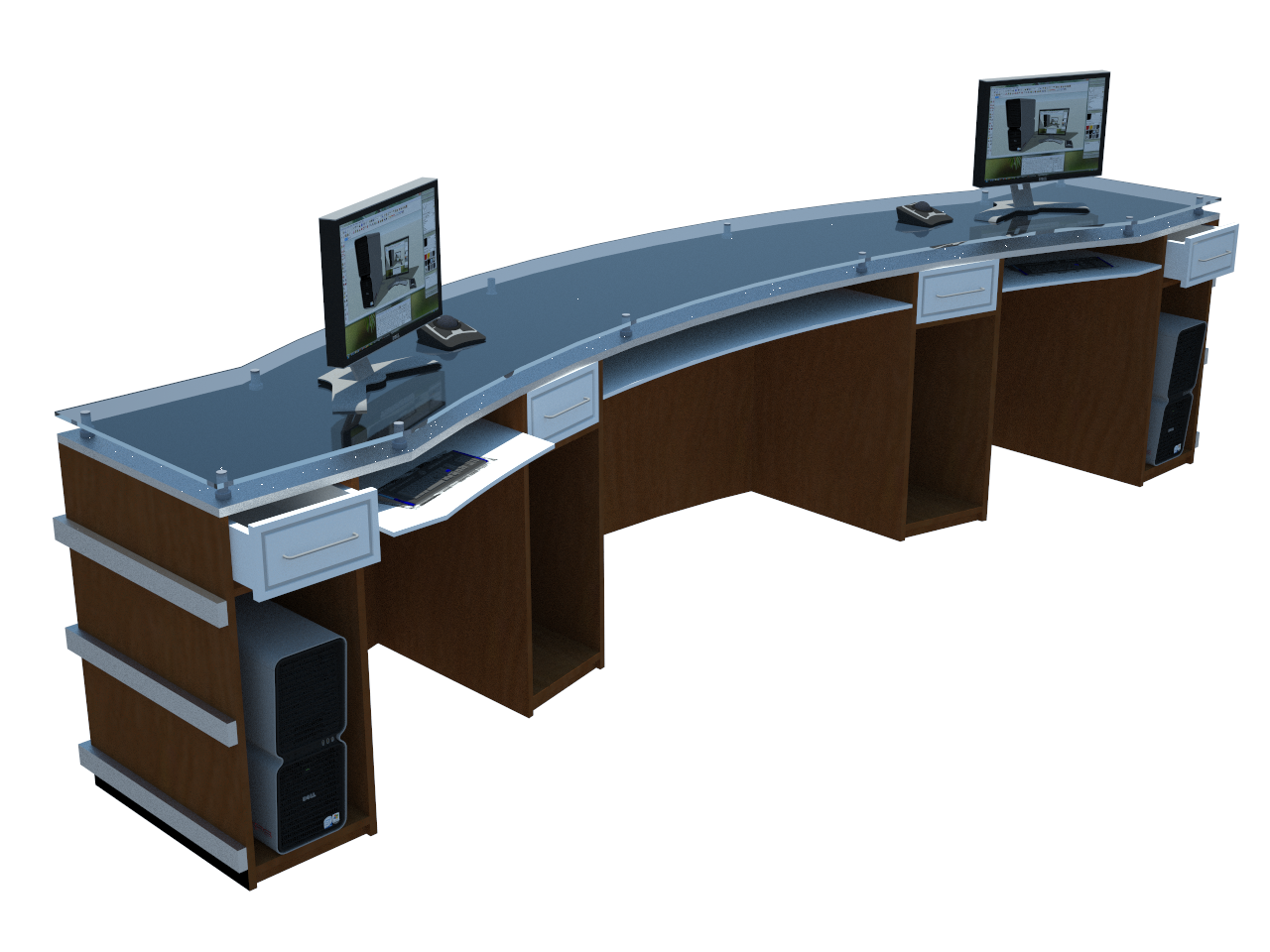 I.Design.Edge.Studio: Reception Counter (3D View Fully Rendered)