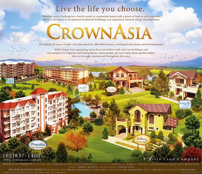 CROWN ASIA PHILIPPINES: Crown Asia Expands to Greater Heights this 2014