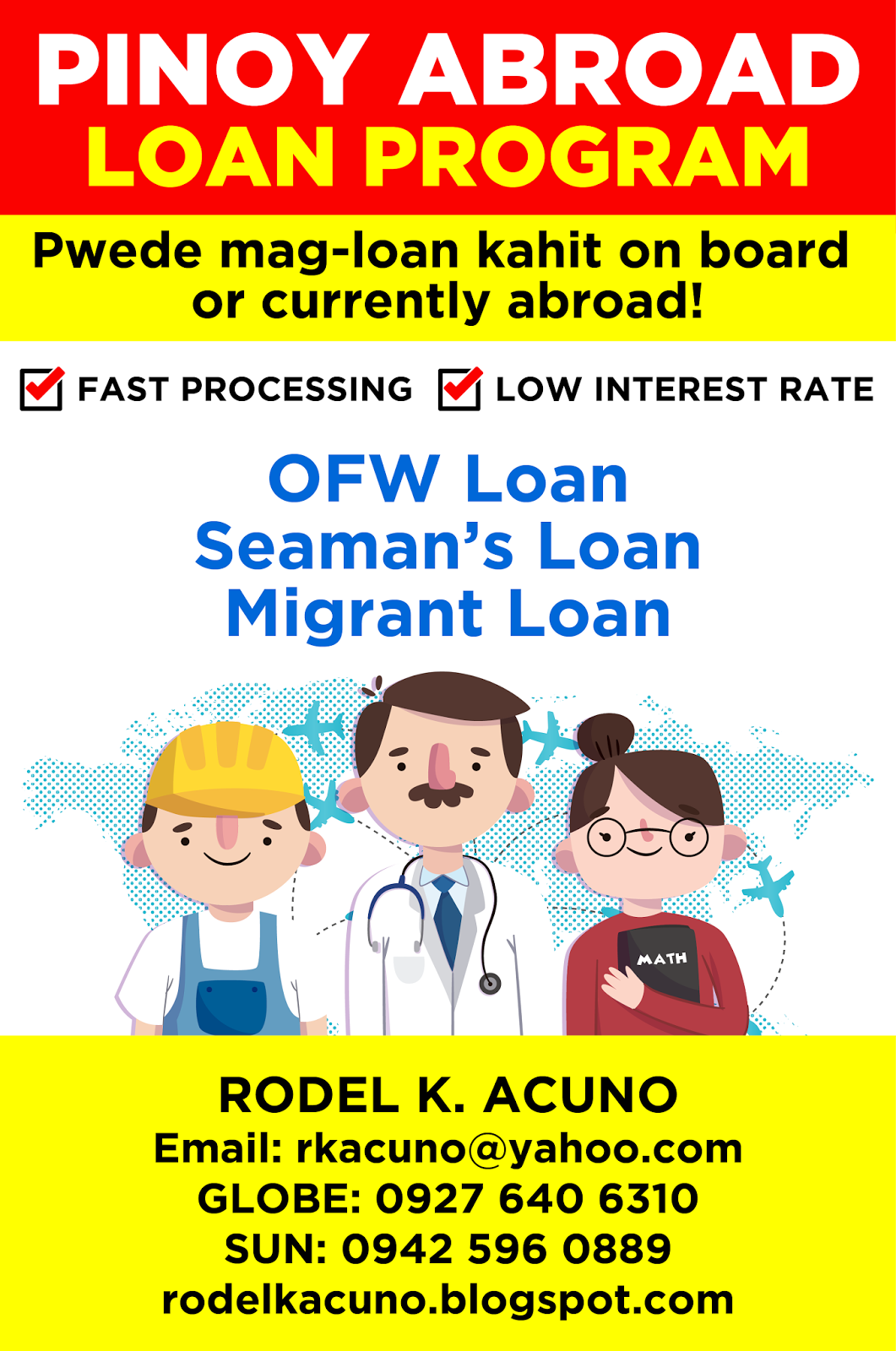 SEAMAN, OFW AND MIGRANT WORKER LOAN MADE SIMPLE IN THE PHILIPPINES.: PINOY ABROAD LOAN PROGRAM 1 ...