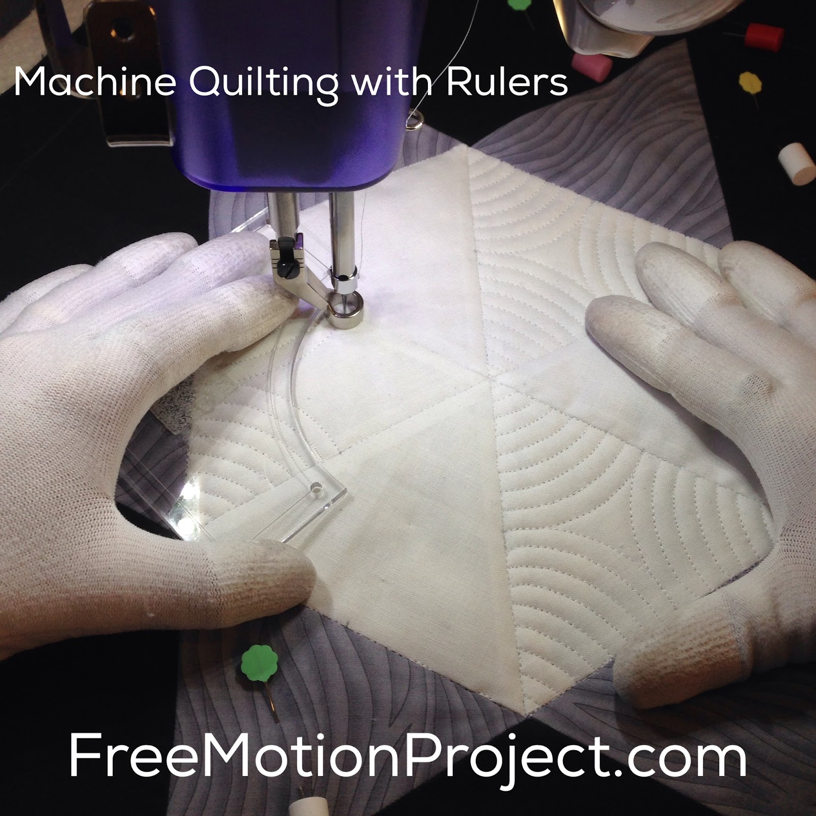 Machine Quilting a Star Block with Rulers | Free Motion Quilting ...