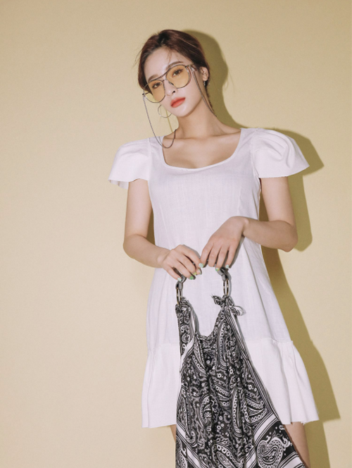 [Stylenanda] Wide Cap Sleeve Mini Dress | KSTYLICK - Latest Korean ...