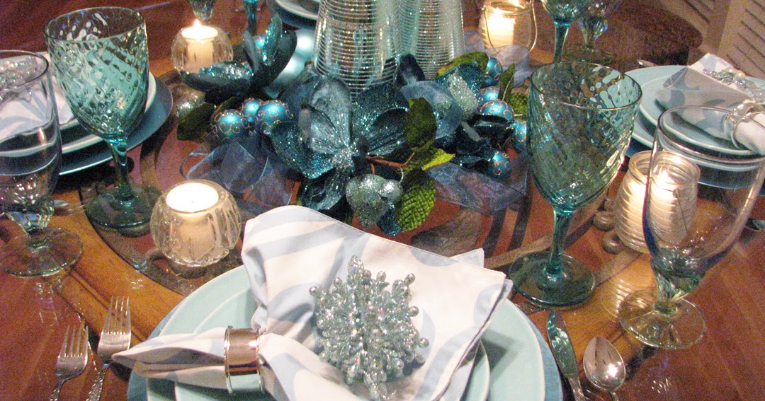 JBigg: Life in Kentucky: Aqua Sparkle Tablescape