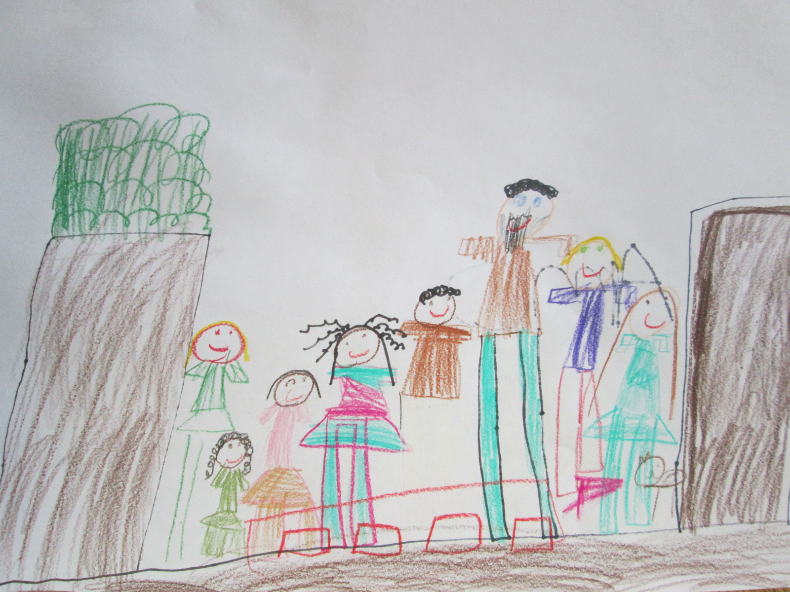 Art With A Smile: Kudwa's 1st Grade Family Portraits