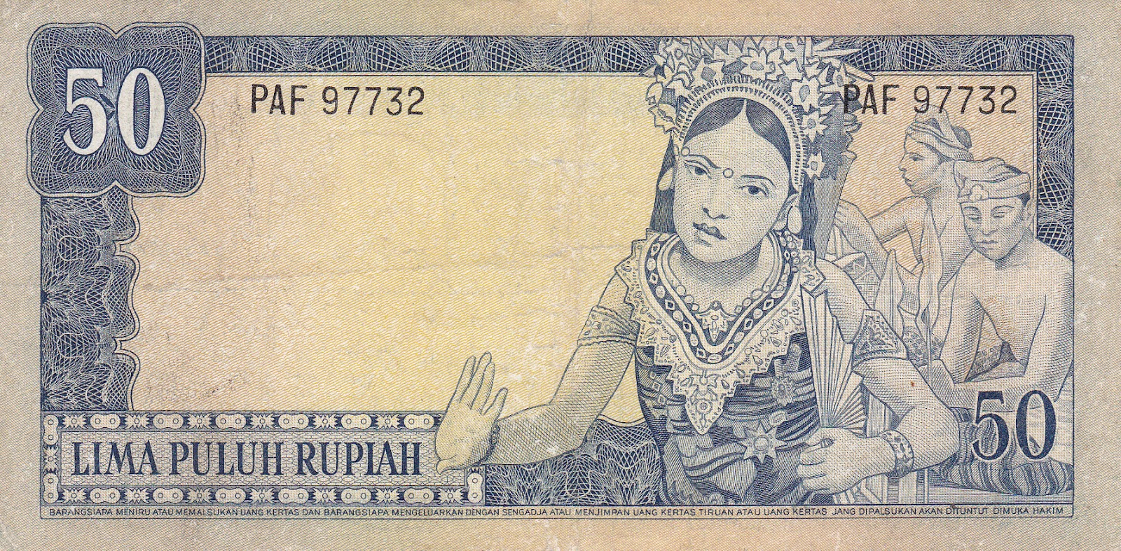 Uang 50 rupiah seri Sukano | "galery KEPENAK"