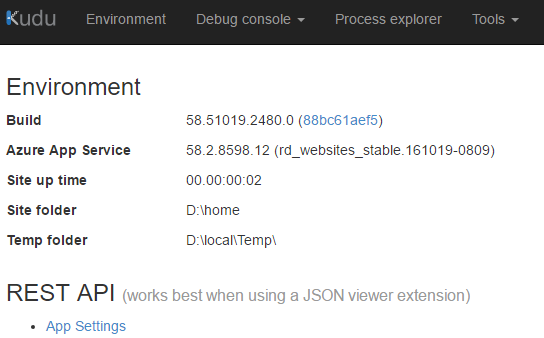 Deploying DotNet Core in Azure with GIT and Kudu