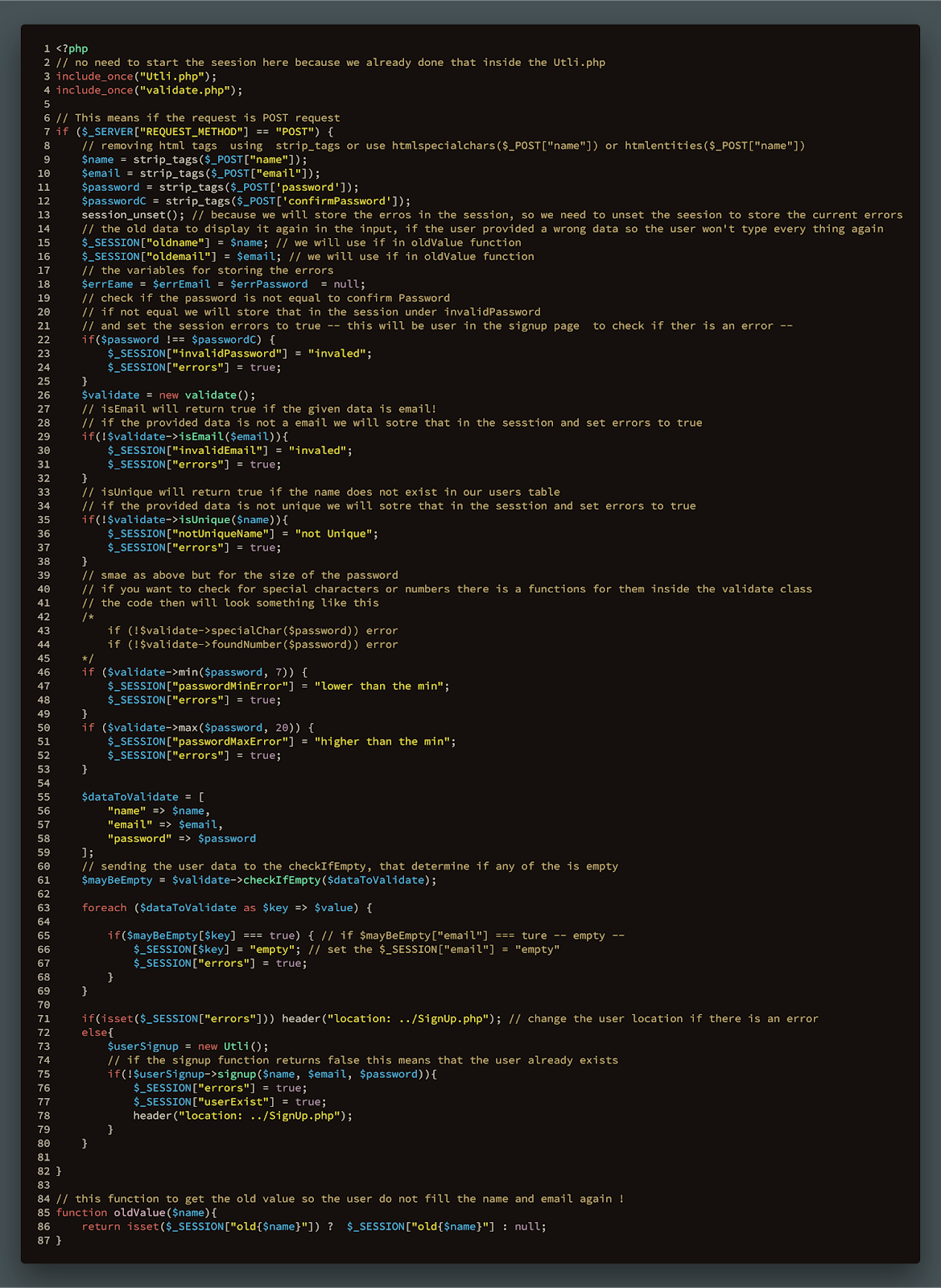 OOP Authentication Using PHP 7
