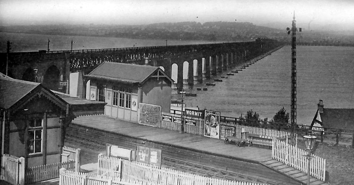 Tour Scotland: Old Photograph Railway Station Wormit Scotland