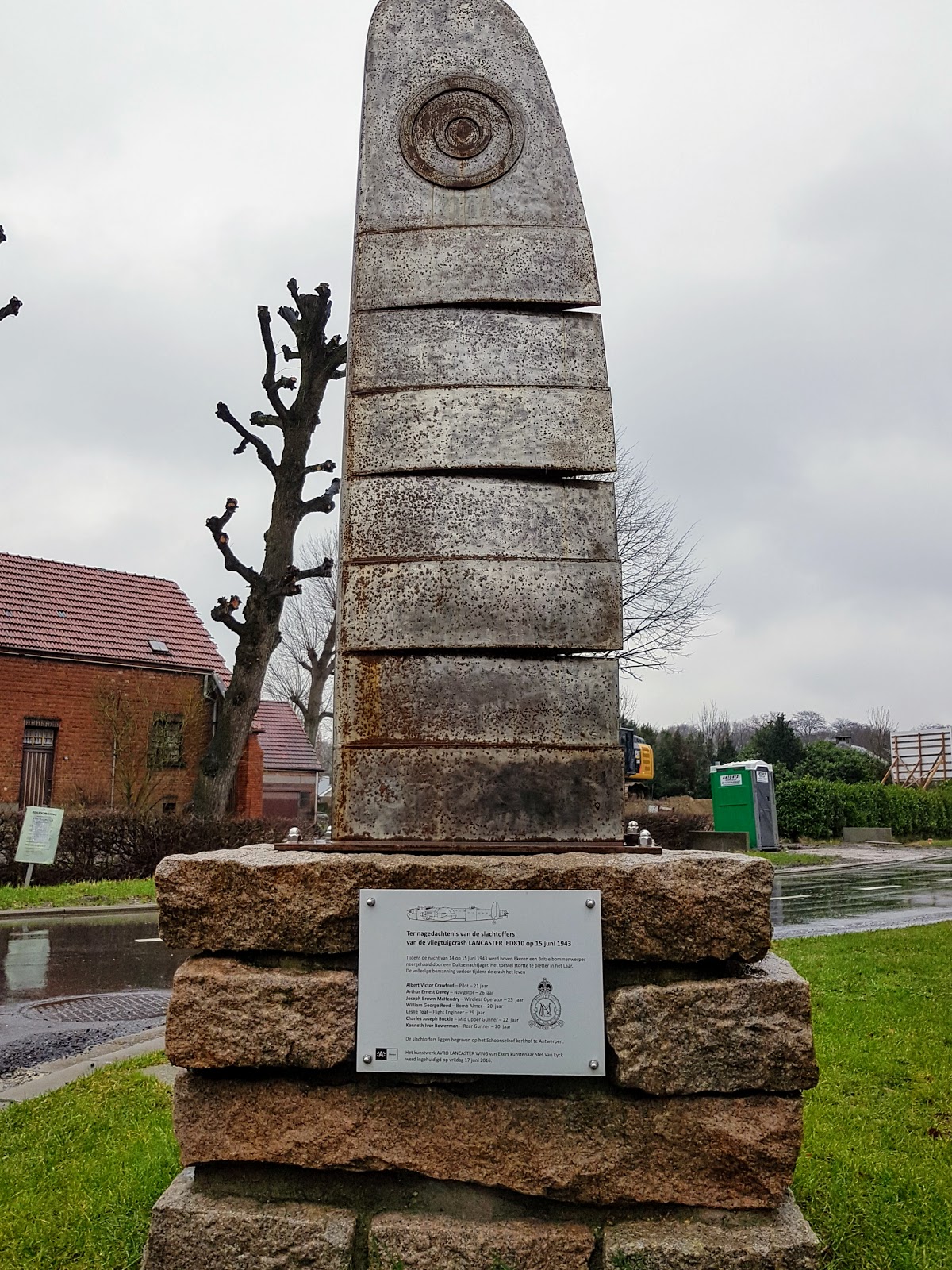 The Lancaster war monument in Ekeren