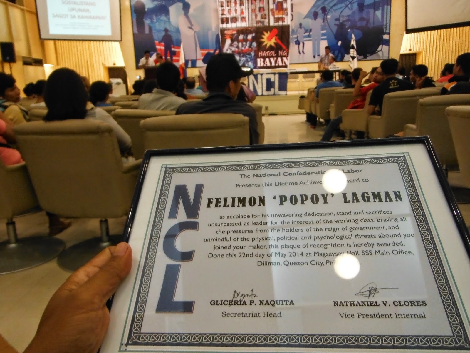 BMP: Ka Popoy Lagman, binigyang-pugay sa ika-4 na Kongreso ng NCL