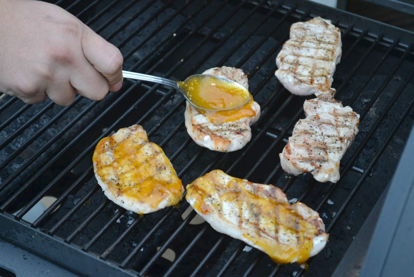 Apricot Glazed Grilled Pork Chops - Building Our Story