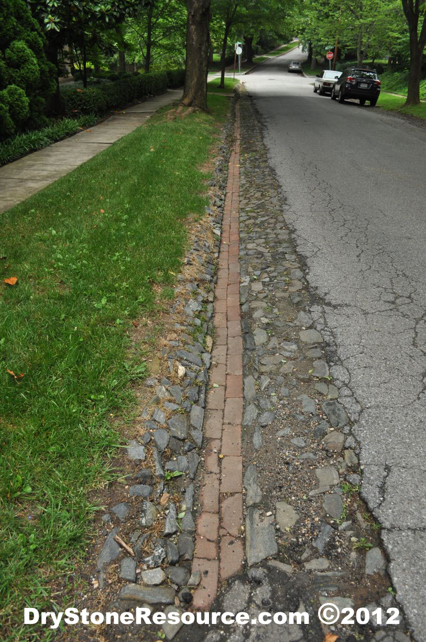 Dry Stone Resource: Calade - Dry Laid Road Gutters