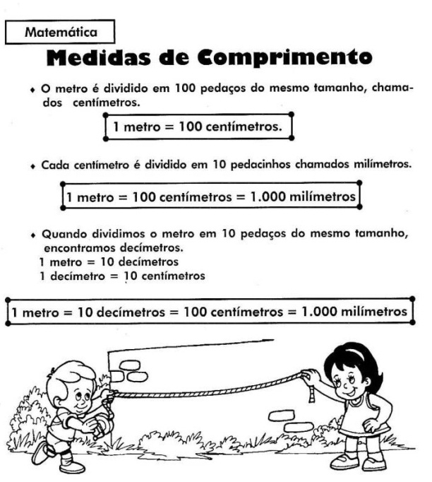 PLANO DE AULA - MEDIDAS DE COMPRIMENTO 4º Ano ~ Atividades Infantil