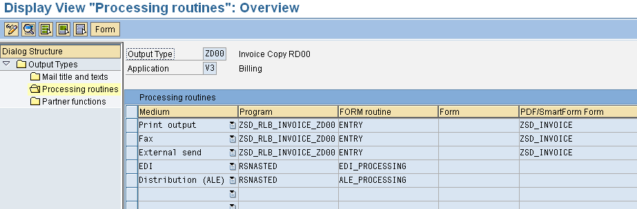 SAP Abap Okcodes: SD - Billing: automatic email when create invoice: VF01