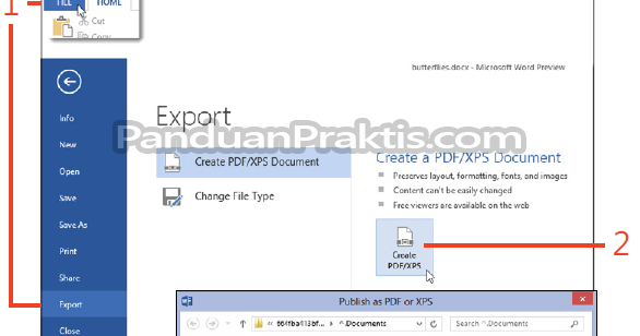 Cara Mengekspor Dokumen Ke Jenis File Lain Di Word 2013 - Panduan Officeku