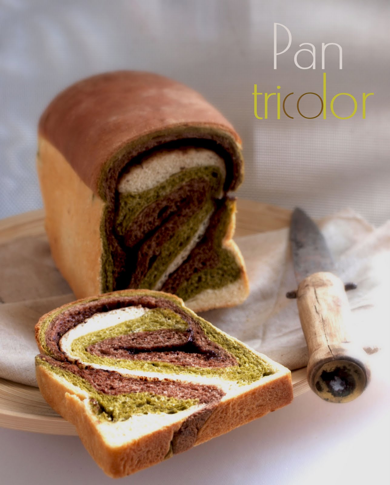 Bocados dulces y salados: Pan tricolor