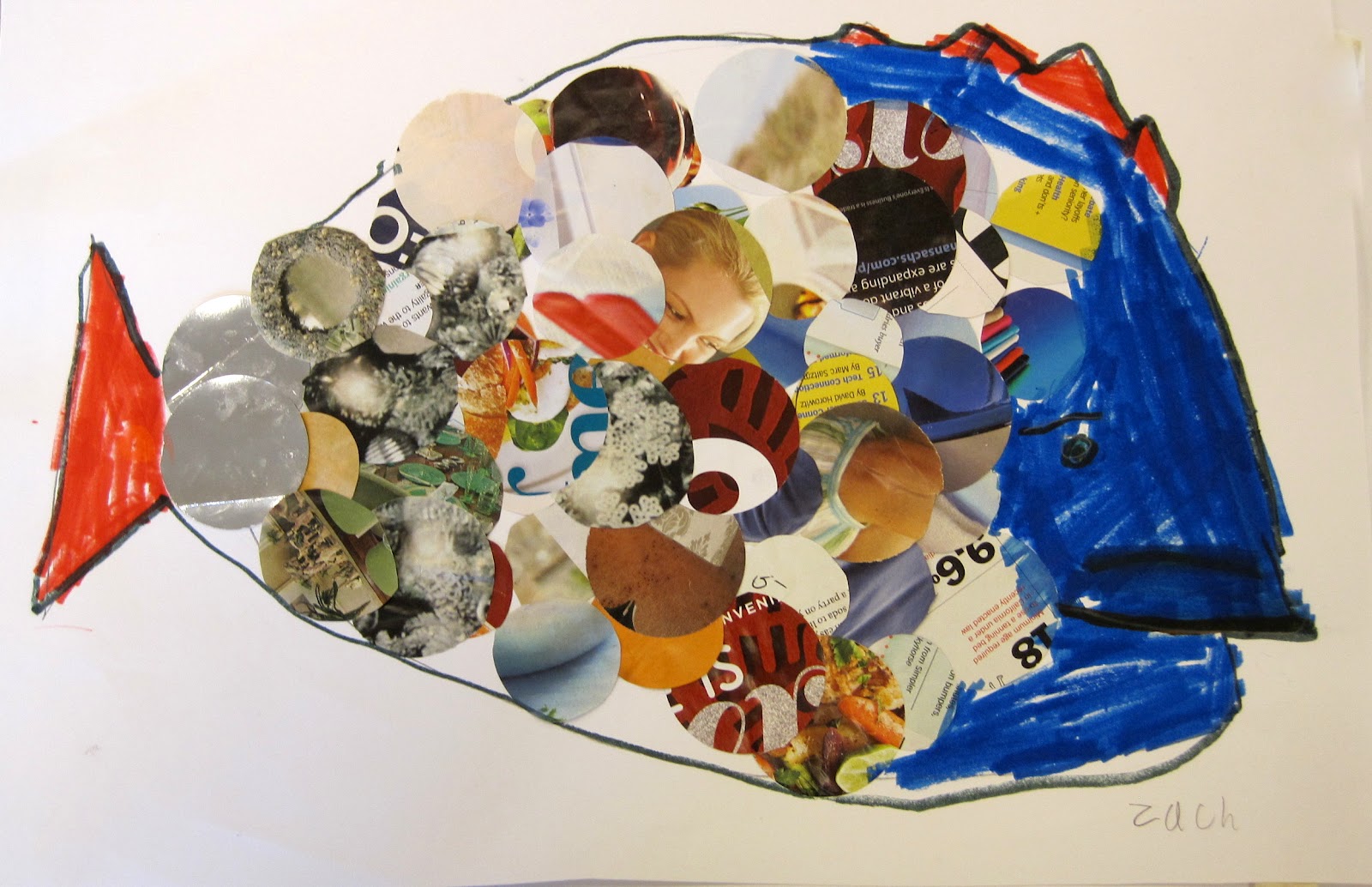 Art Class Ideas: Fish Collage