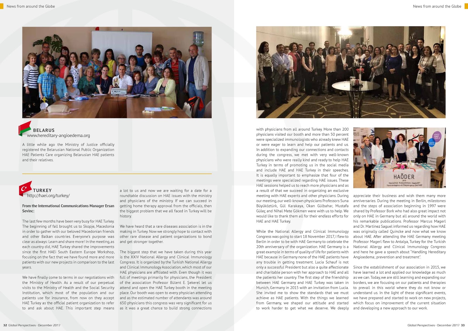 Angioedema Hereditário: HAEi Magazine - Dezembro de 2017