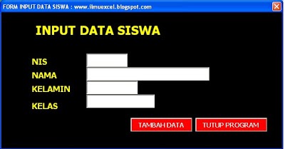 Cara Membuat Input Data Siswa Di Excel Dengan VB ~ Galeri Komputer
