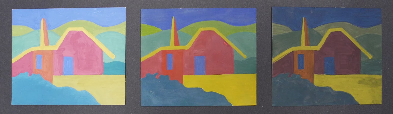 NWSA-2D Art: REFERENCE: Four levels of saturation