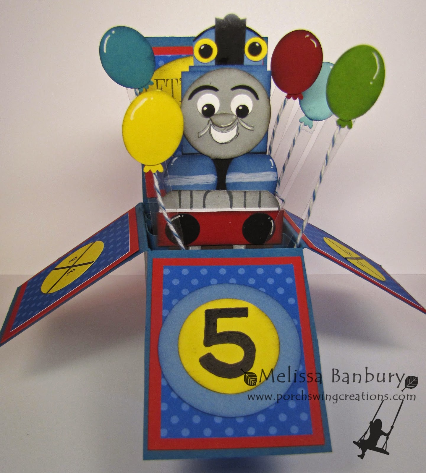 Porch Swing Creations: Thomas the Train Card in a Box