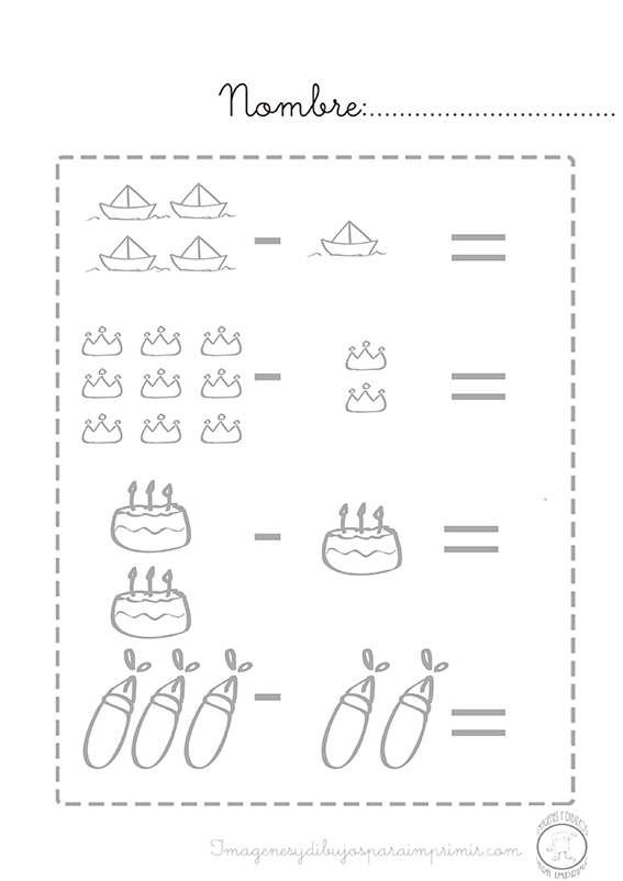 Restas para imprimir | Imagenes y dibujos para imprimir
