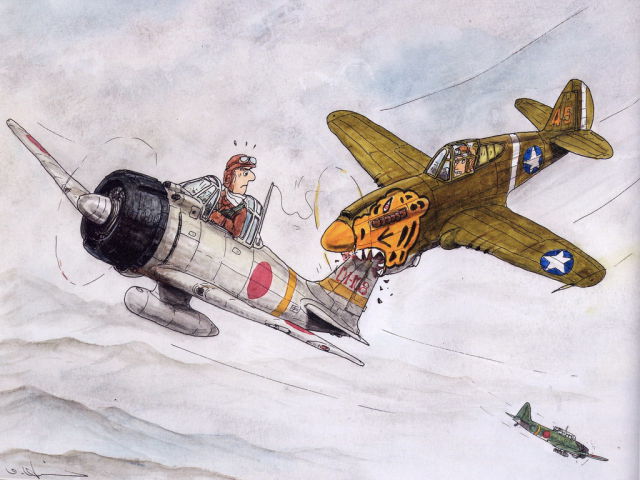 World War II Japanese "Zero Fighter" - My Cartoon