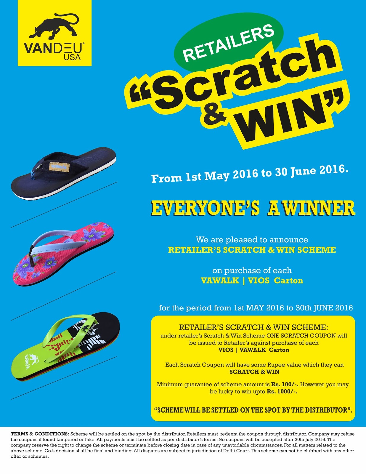 Scratch and win leaflet design
