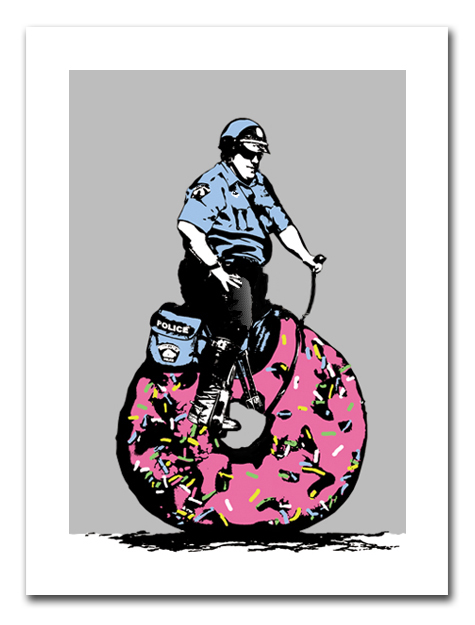 INSIDE THE ROCK POSTER FRAME BLOG: Donut Cop art print by Rene Gagnon