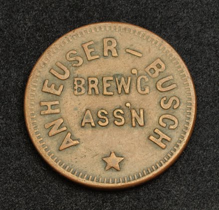 US Trade Tokens - Copper Cent, Anheuser-Busch Brewing Association ...