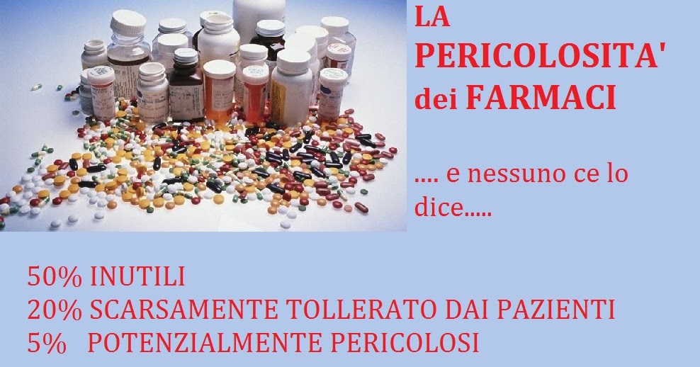 Vivere in modo naturale: FARMACI E LORO PERICOLOSITA’ Vivere in modo naturale: FARMACI E LORO PERICOLOSITA’