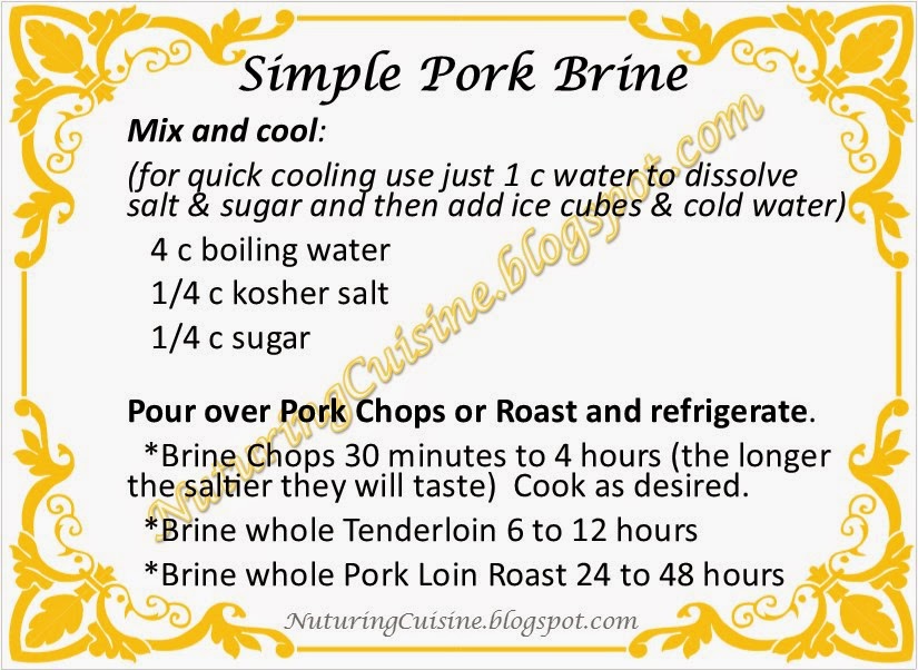 Nurturing Cuisine: Simple Pork Brine Recipe