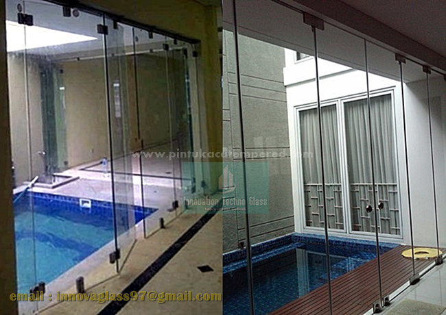 Pintu Kaca Lipat Frameless Paling Trend!