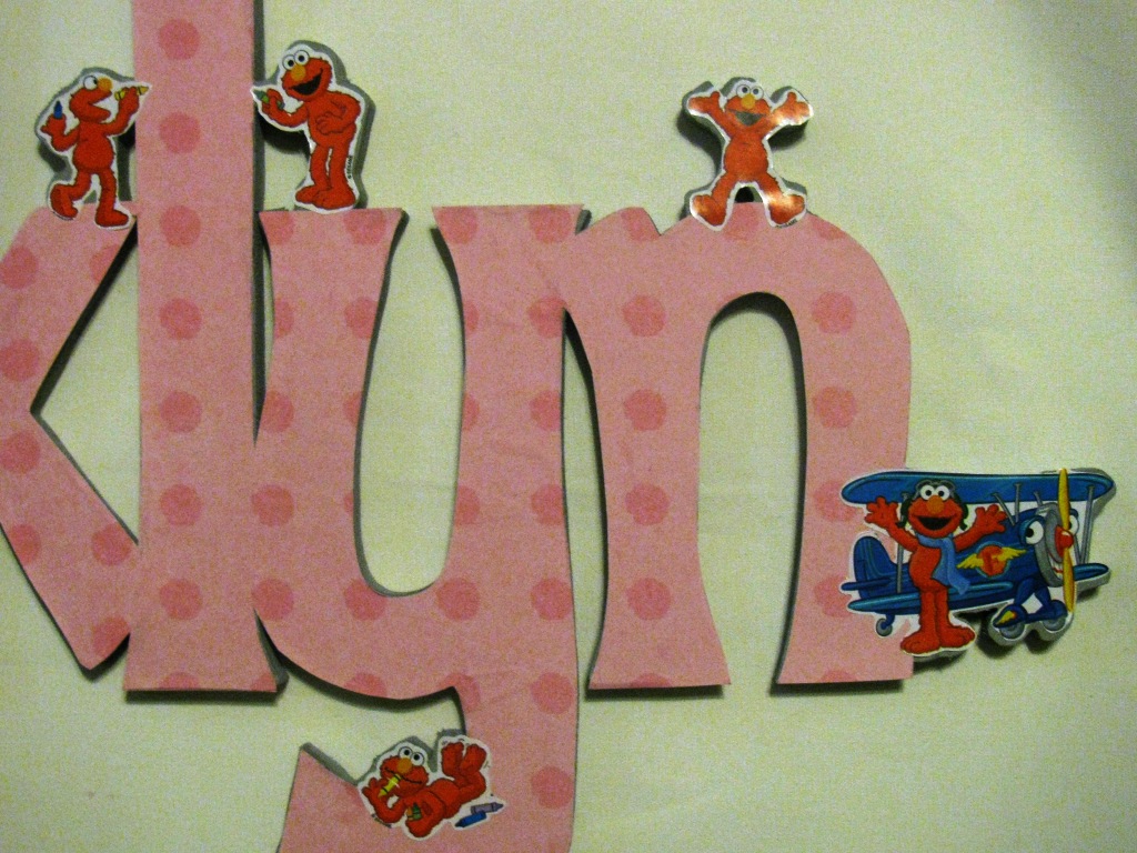 Lightyear Designs~ Custom Wood Name Signs: Brooklyn (Elmo)