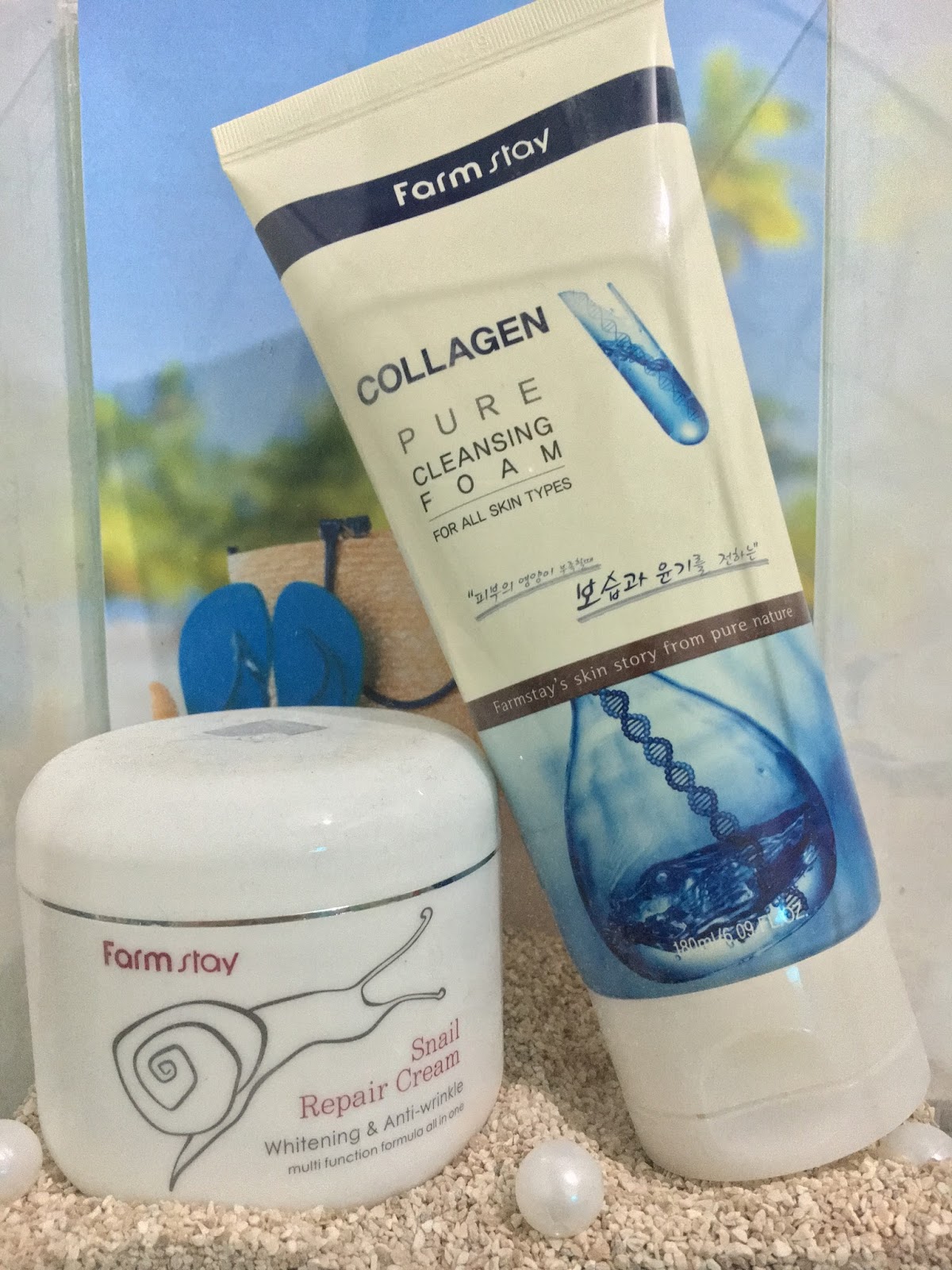 Review: Farm Stay Collagen Pure Cleansing Foam and Snail Repair Cream ...