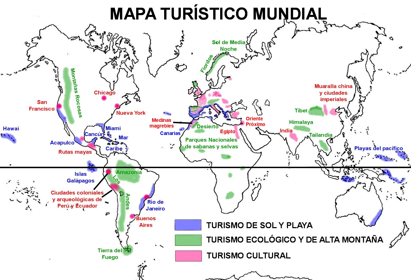 HISTOGEOMAPAS: EL TURISMO MUNDIAL