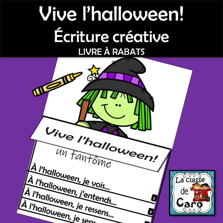 la classe de caro.: Vive l’halloween! Écriture créative LIVRE À RABATS