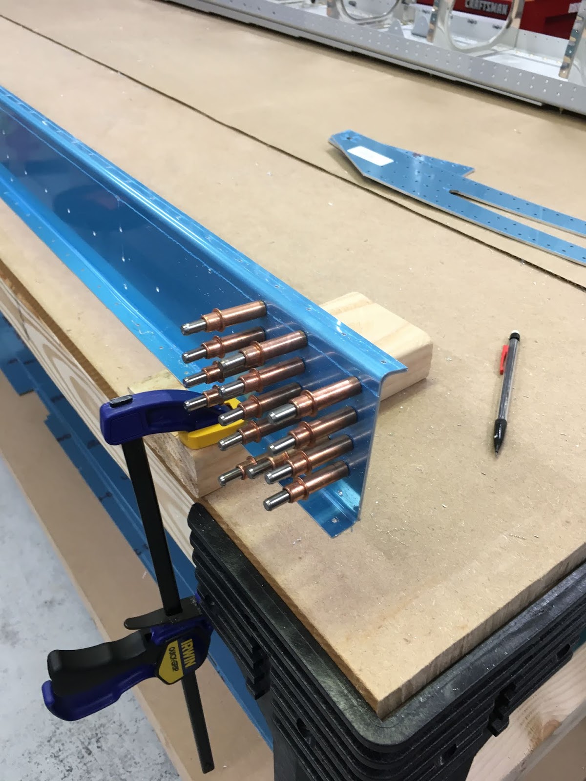 Alex's RV-14A Build Log: Section 15 - Rear Spar (aileron hinge bracket ...