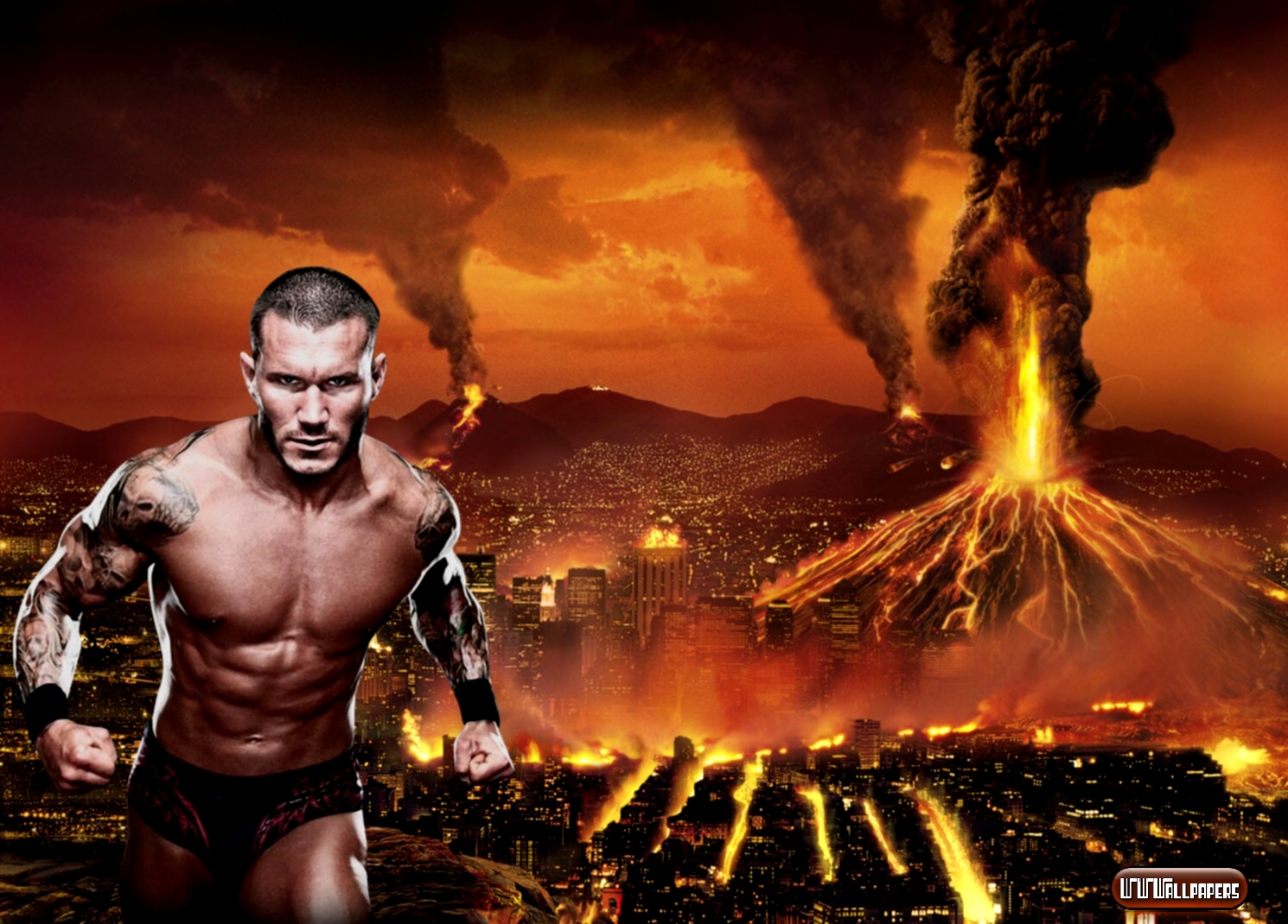 SPORTS : Crazy Fighters of WWE Randy orton & triple H -HD wallpapers