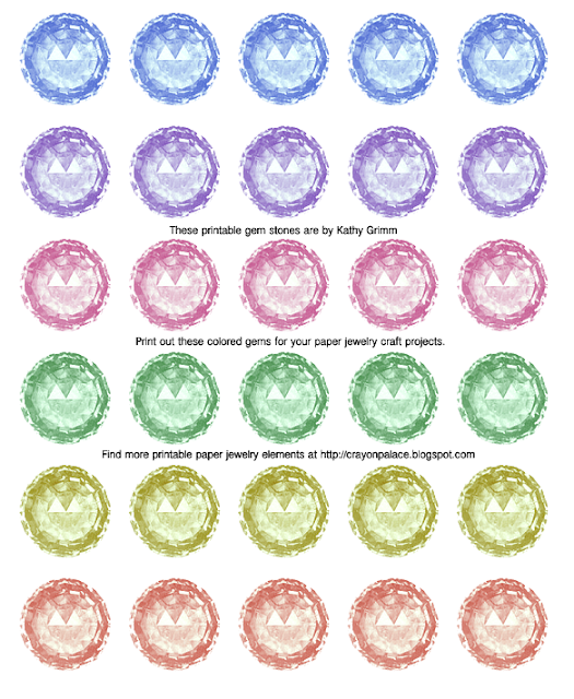 Crayon Palace: Printable Gems Stones in Color
