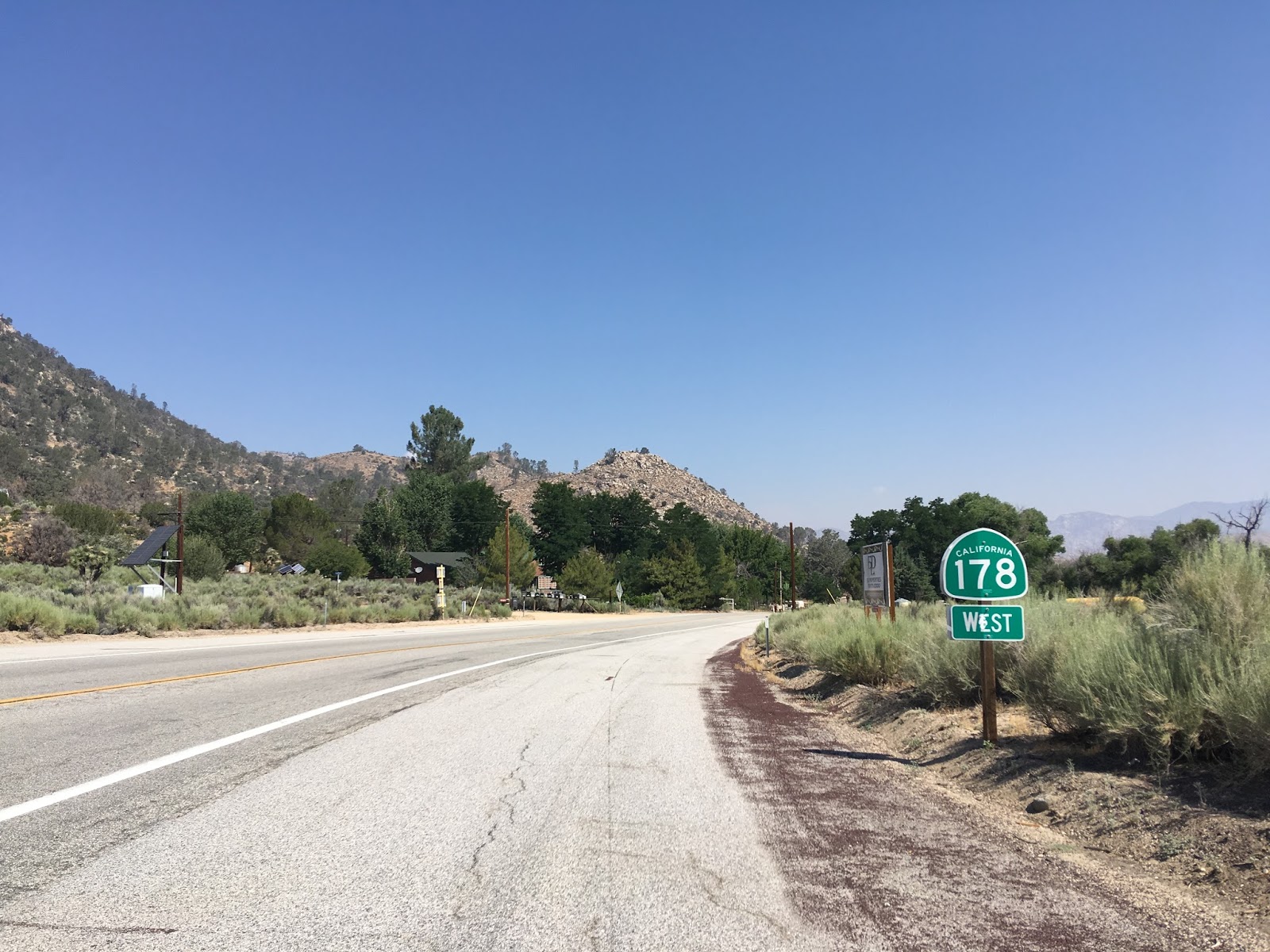 California State Route 178 between CA 14 west to CA 184