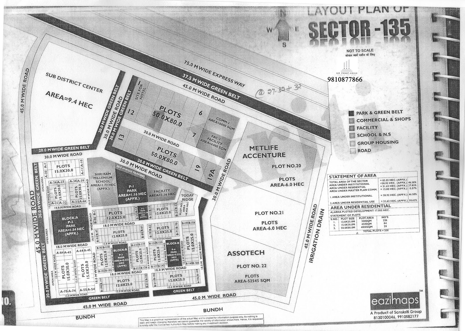 Sector-135 Noida Layout Plan HD Map