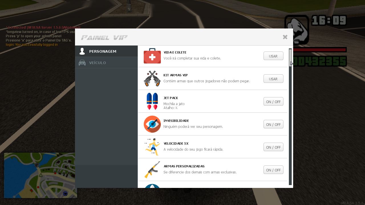 PAINEL VIP PAGO DO MTA BRASIL GRATIS!!!! | NeverZ Mods Mta