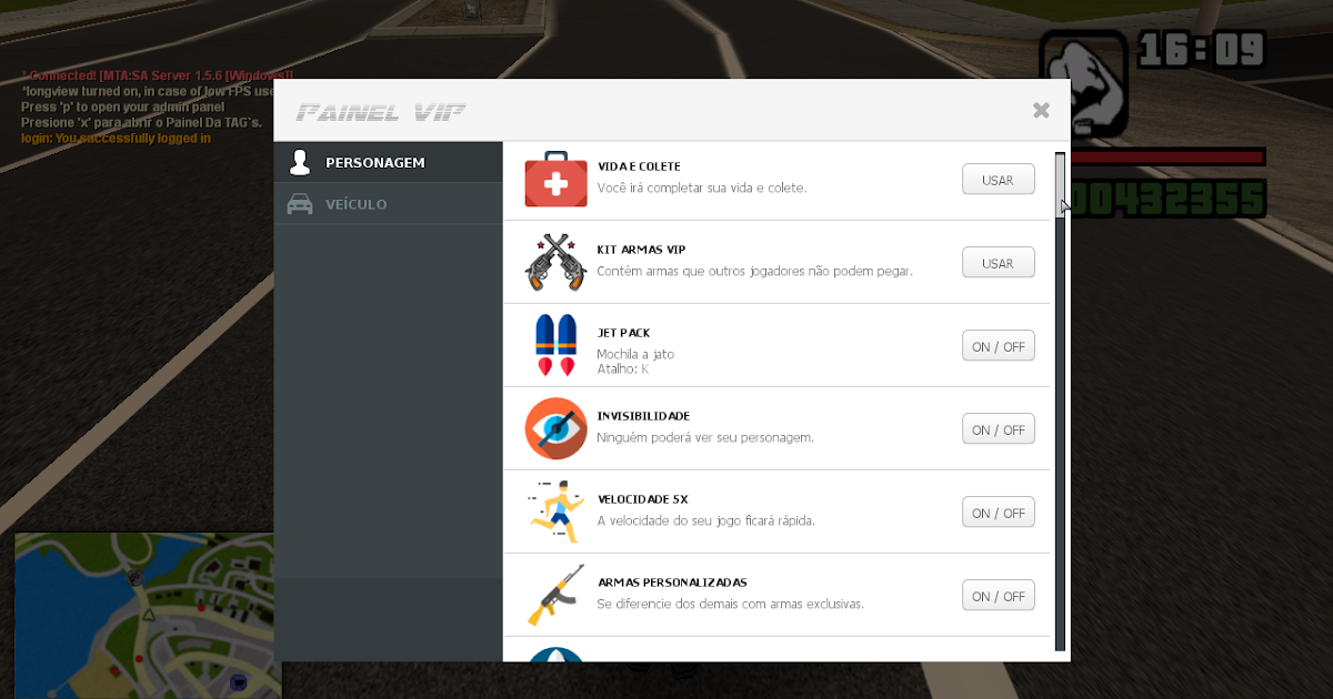 PAINEL VIP PAGO DO MTA BRASIL GRATIS!!!! | NeverZ Mods Mta