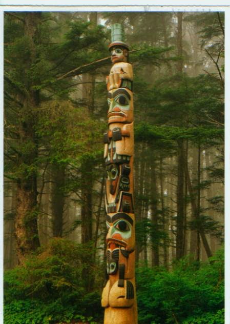 Native American Postcards: Haida Crest Pole